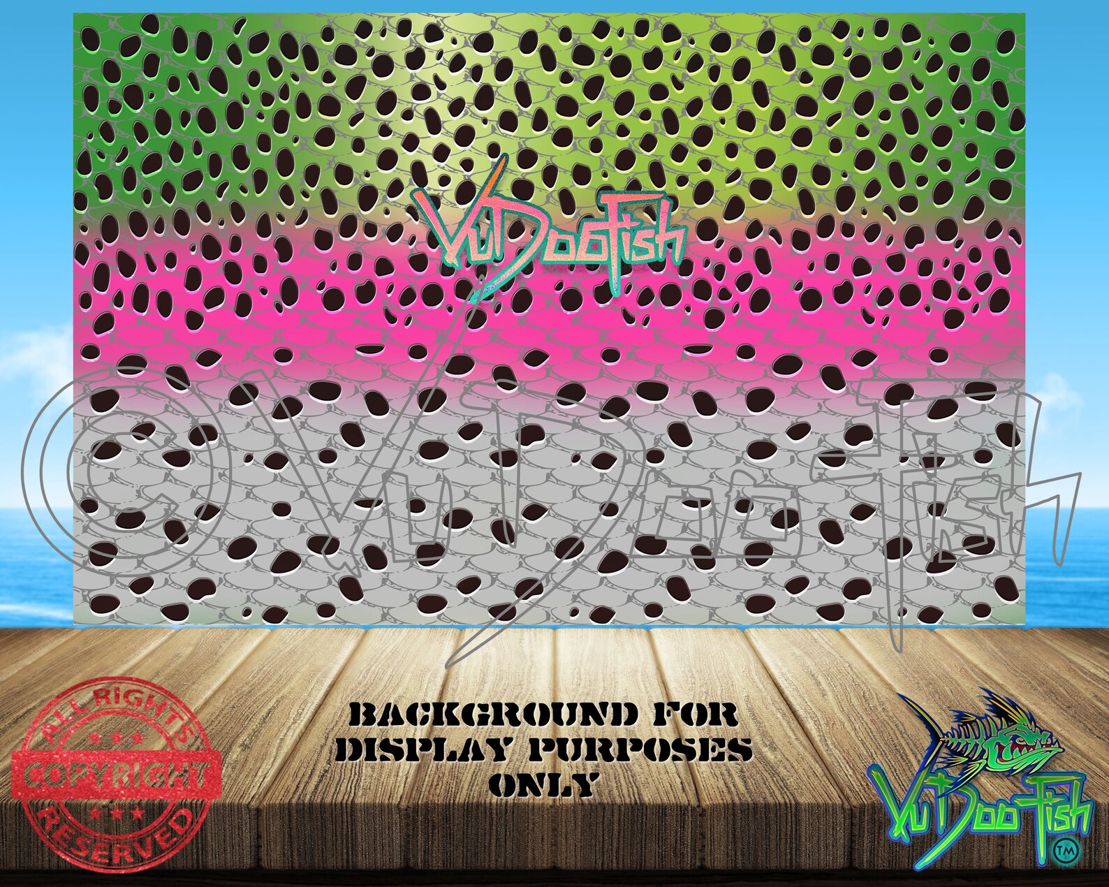 Rainbow Trout Fish Scale Pattern Digital Print file. | Etsy