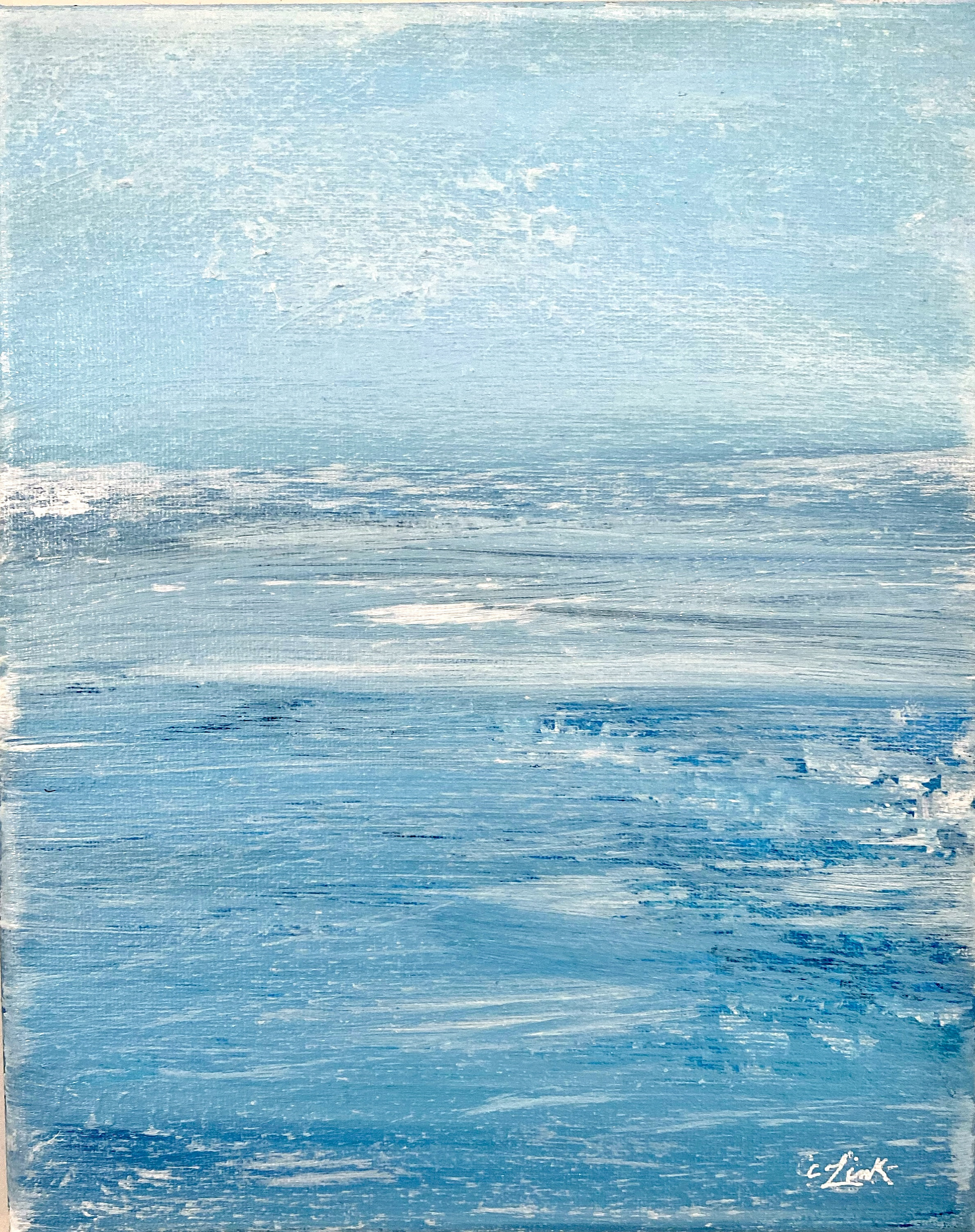 Light Blue Abstract Painting Small Abstract Painting - Etsy