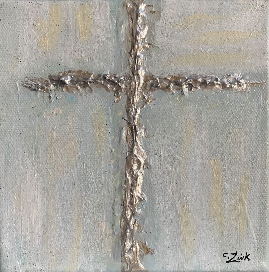 Cross Painting, Spiritual Art, Small Cross Painting, Small Cross on ...