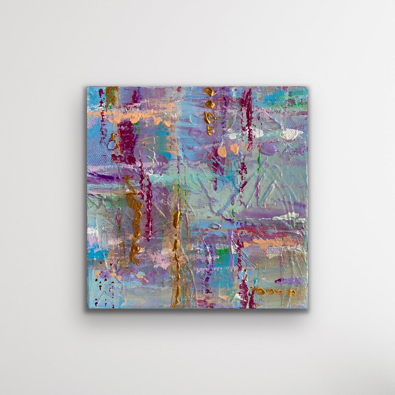 Small Abstract Painting on Canvas, Small Abstract Painting, Colorful ...