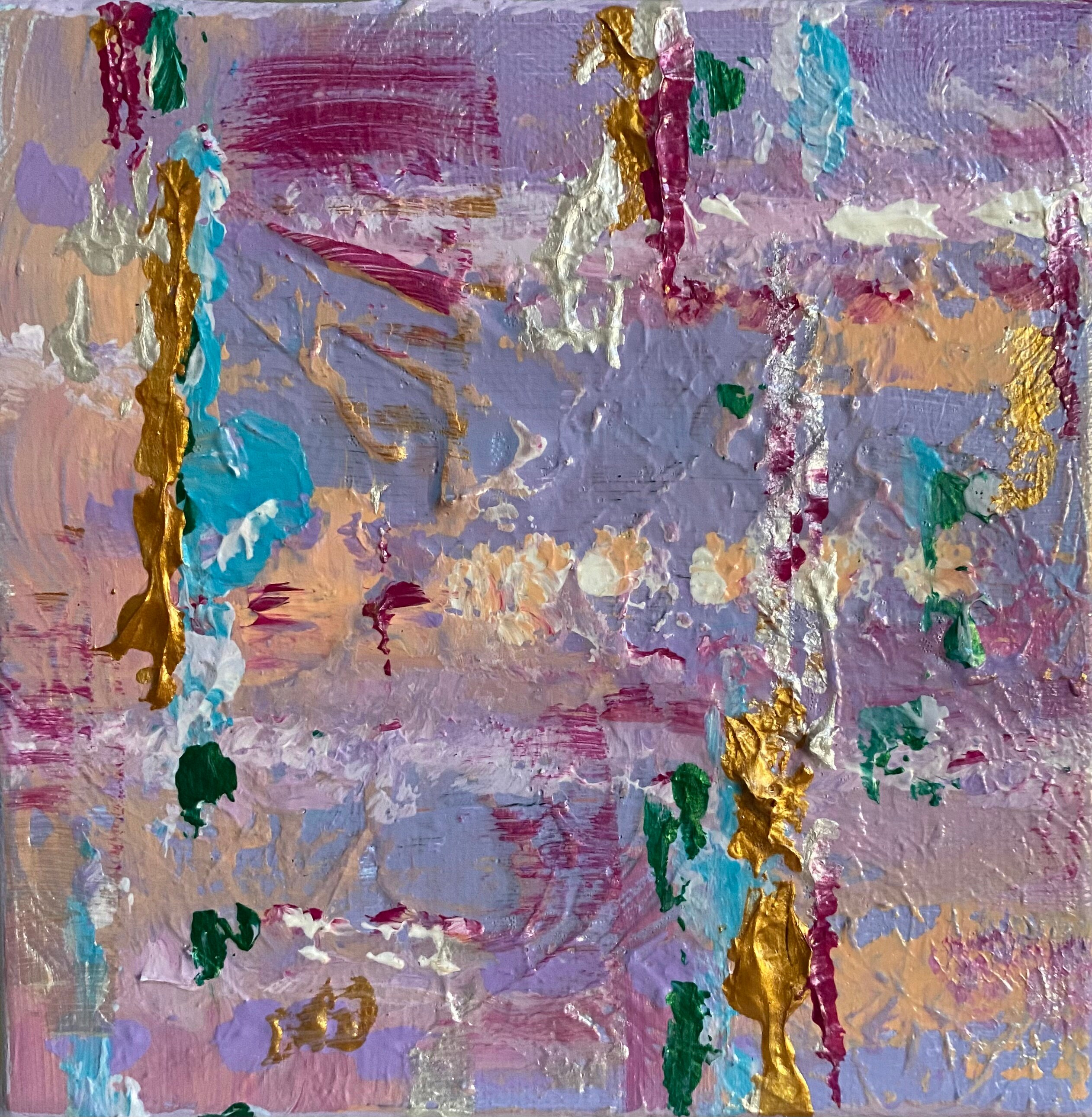 Abstract Painting on Canvas, Small Abstract Art, 6x6 Painting, Abstract ...