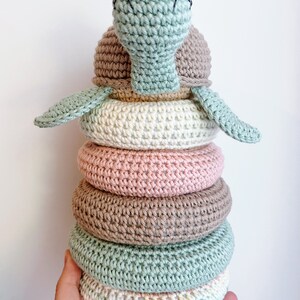 PDF Pattern: Seafoam Sea Turtle Crochet Stacking Ring Toy - Etsy