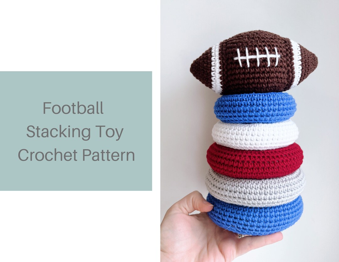 PDF Pattern: Football Crochet Stacking Ring Toy - Etsy