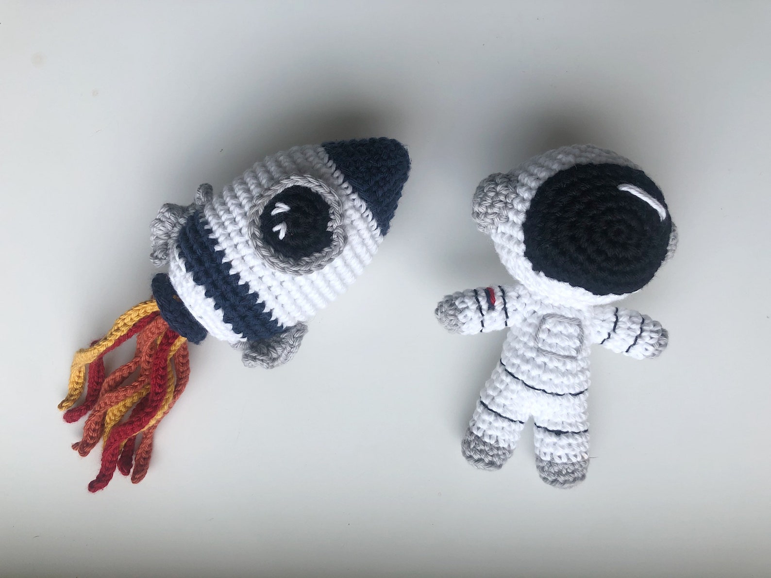 Crochet Rocketship Astronaut and Alien Space Play Set - Etsy