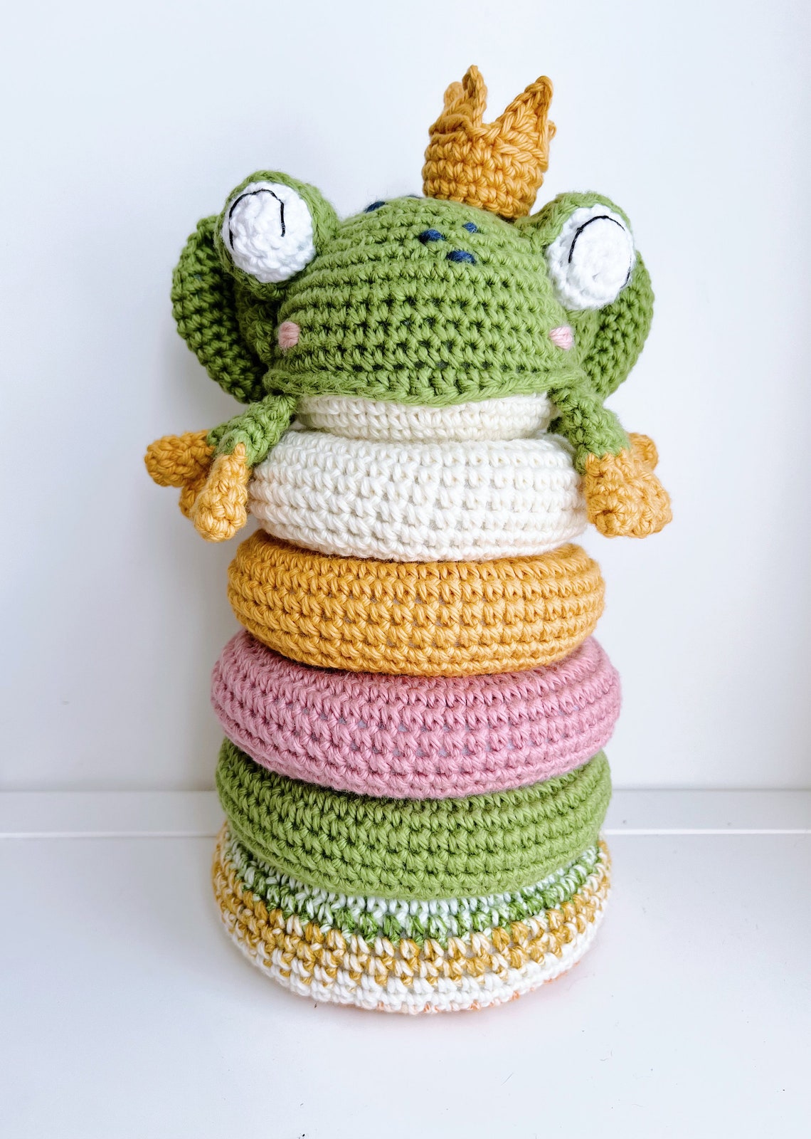 PDF Pattern: Green Frog Crochet Stacking Ring Toy - Etsy