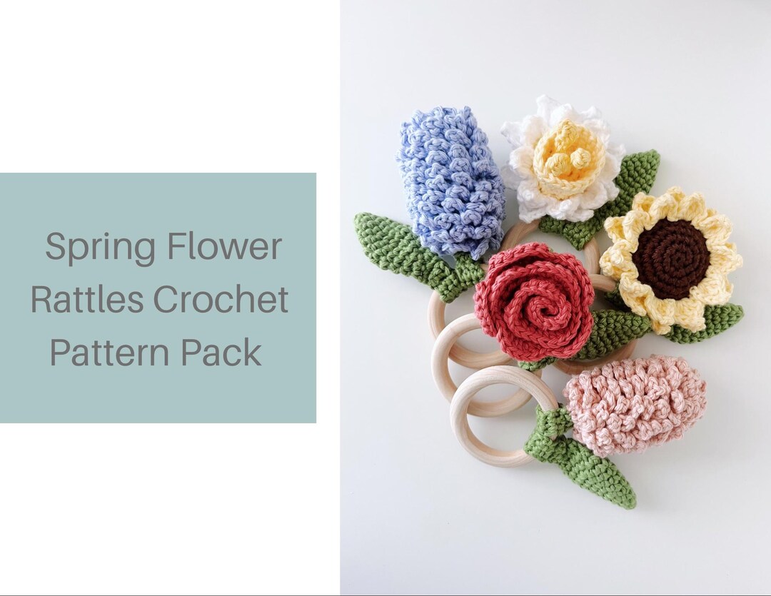PDF Pattern Pack: Spring Flower Crochet Rattles - Etsy