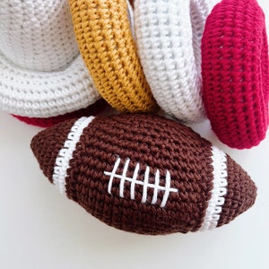 Customizable Football Crochet Stacking Ring Toy - Etsy