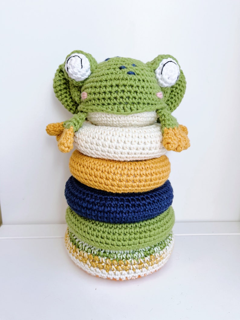PDF Pattern: Green Frog Crochet Stacking Ring Toy - Etsy