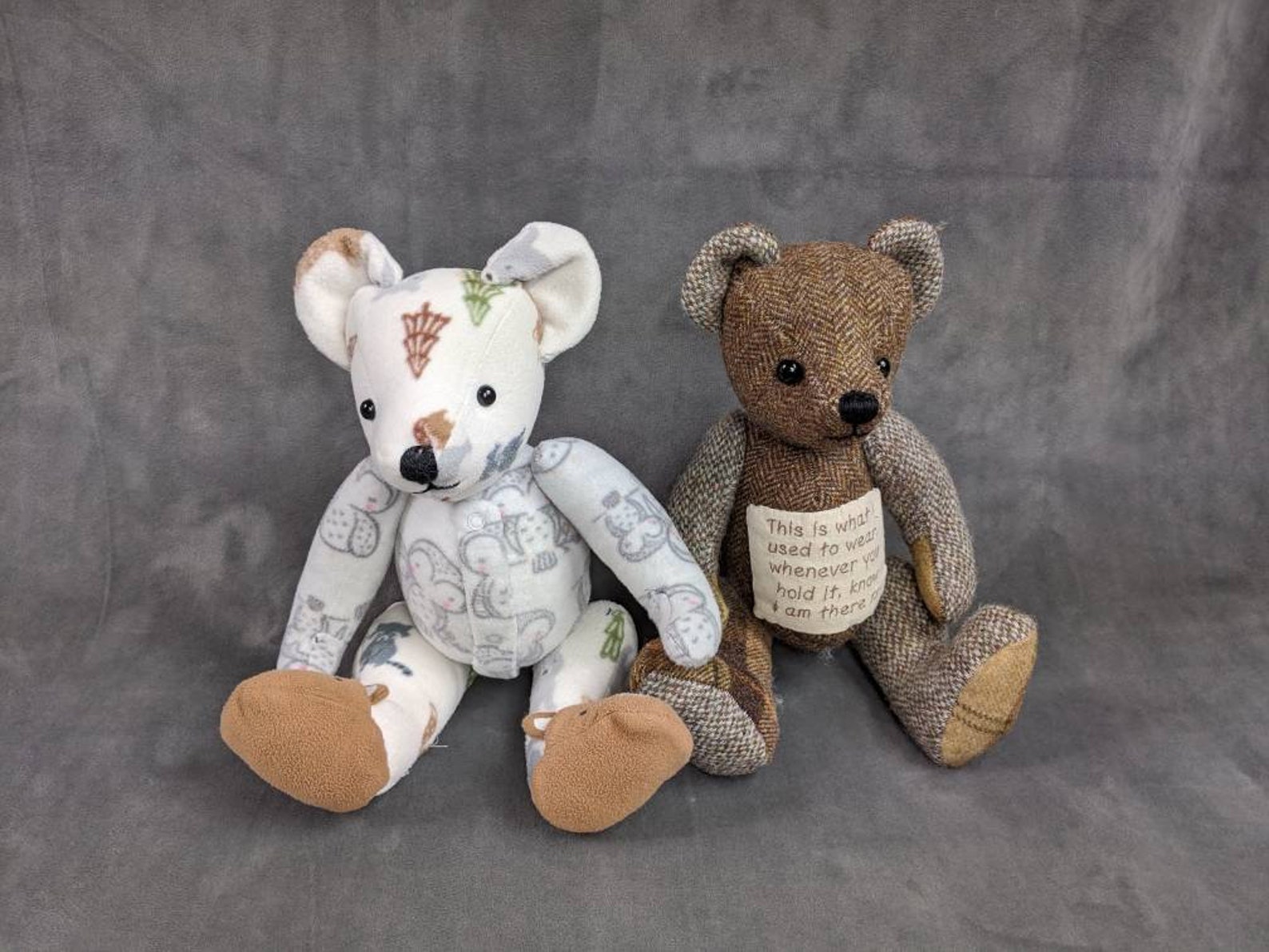Personalised Memory Bear Handmade Jointed Traditional Style | Etsy UK