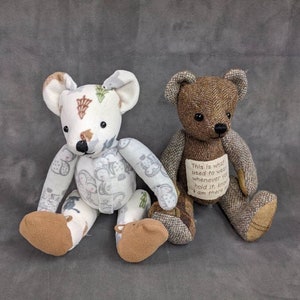 Personalised Memory Bear, Handmade Jointed Traditional Style Teddy ...
