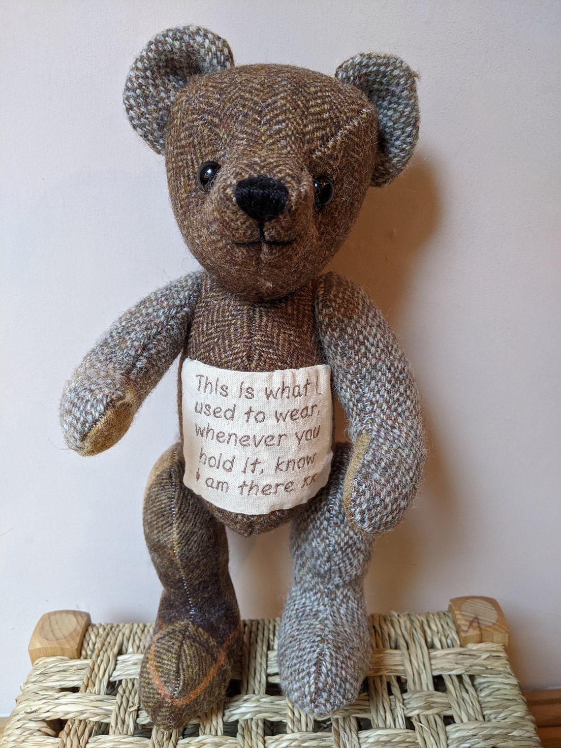Personalised Memory Bear Handmade Jointed Traditional Style | Etsy UK