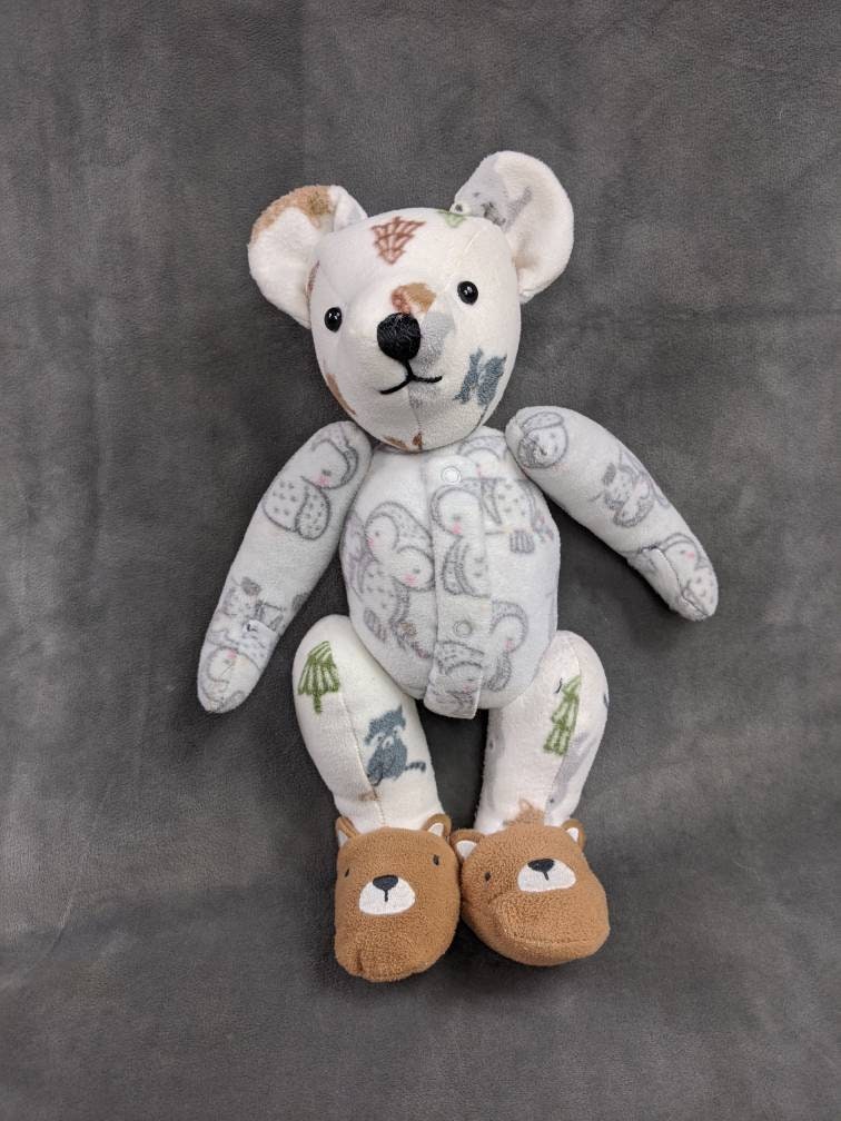 Personalised Memory Bear Handmade Jointed Traditional Style | Etsy UK