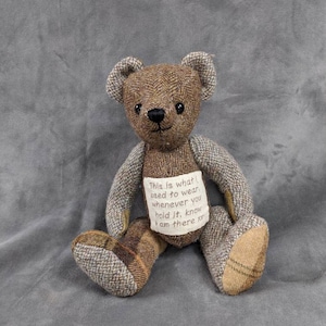 Personalised Memory Bear, Handmade Jointed Traditional Style Teddy ...