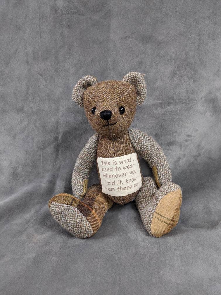 Personalised Memory Bear Handmade Jointed Traditional Style | Etsy
