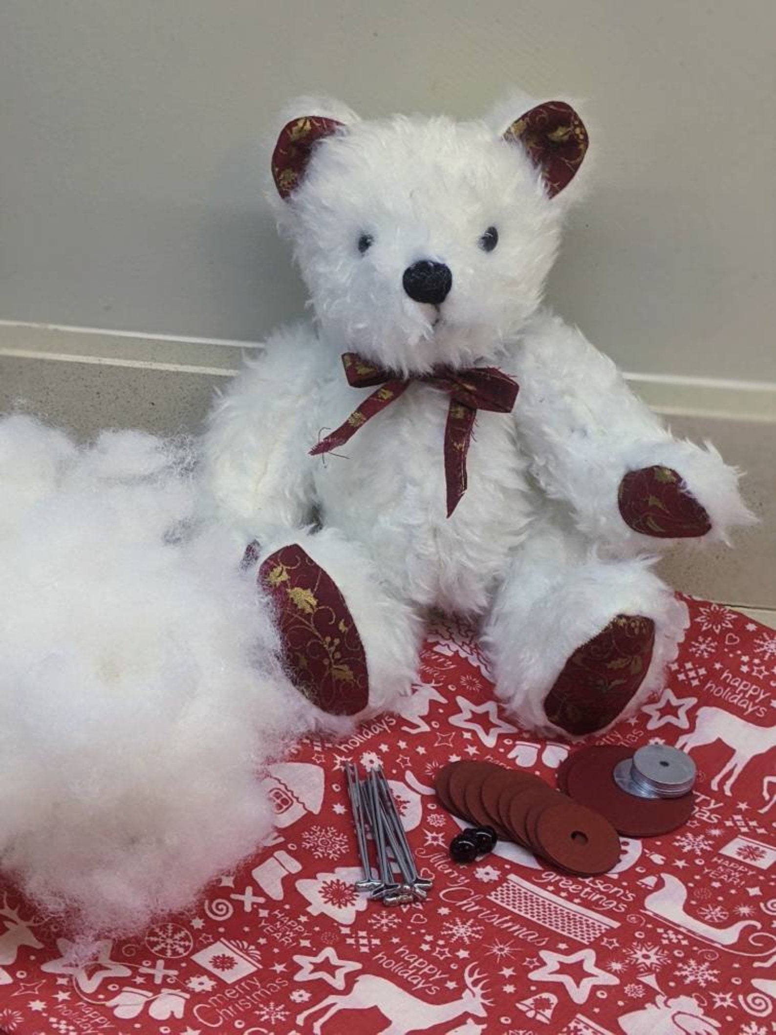 Christmas Teddy Bear Kit Build Your Own Bear Make Your Own - Etsy UK