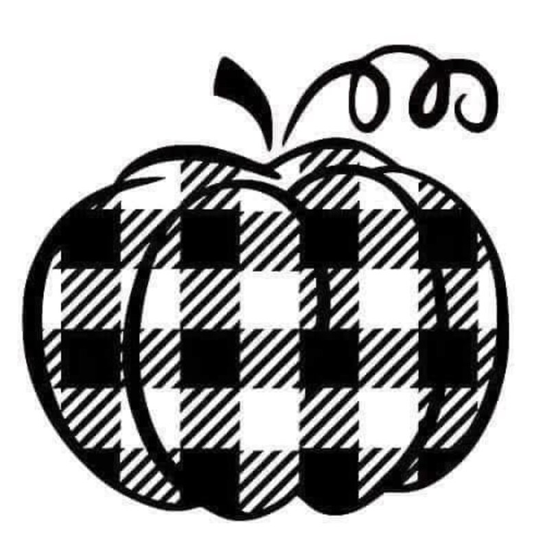 Plaid Pumpkin SVG - Etsy