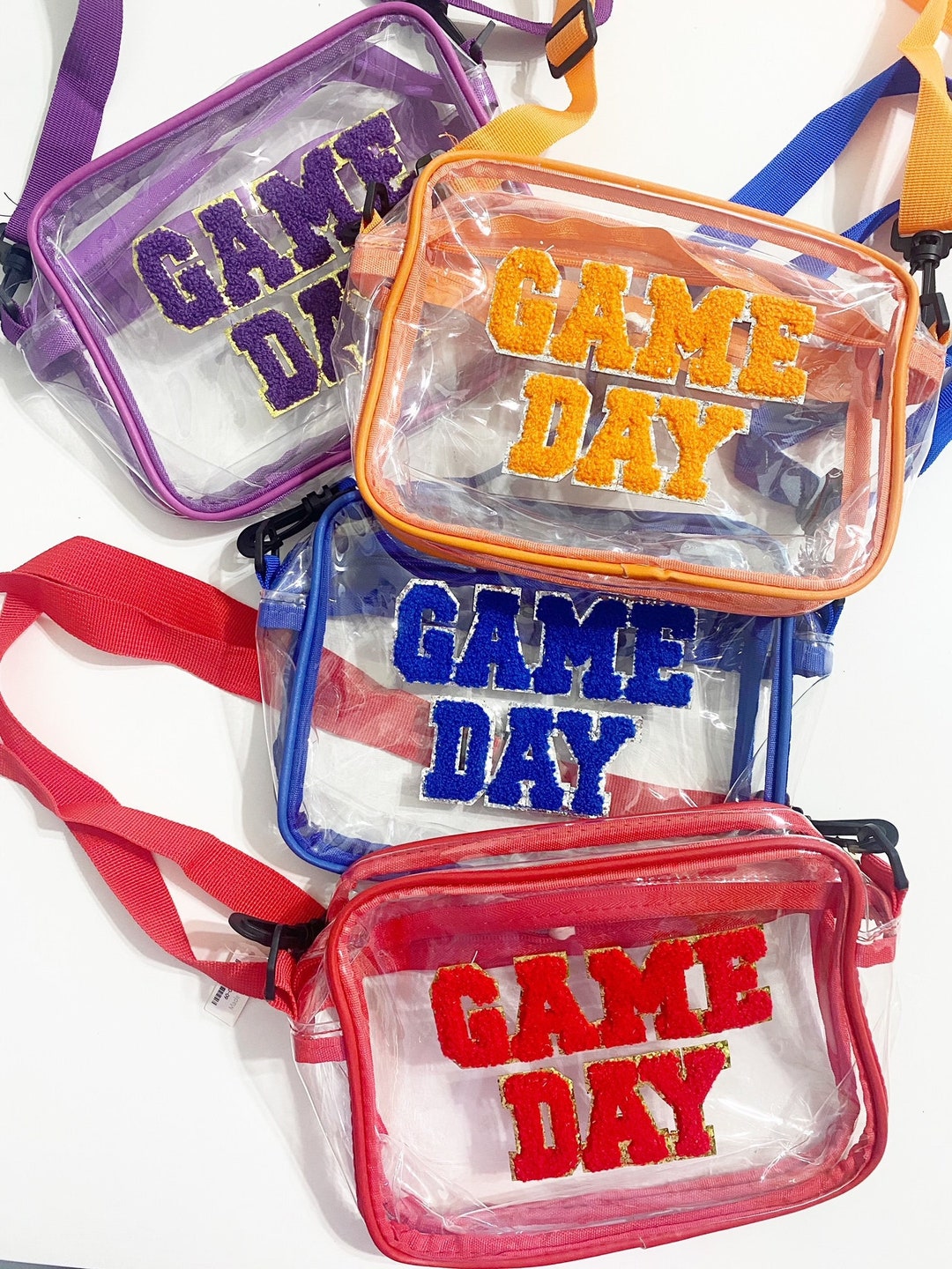 Game Day Clear Purse Football Crossbody Clutch Stadium Bag School ...