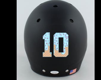 Custom Hand Painted Ice Cream Drip Baseball Helmet - Etsy