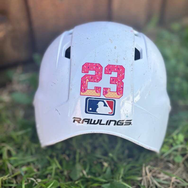 Custom Name Batting Helmet Decal, Baseball, Softball, Sports Sticker ...