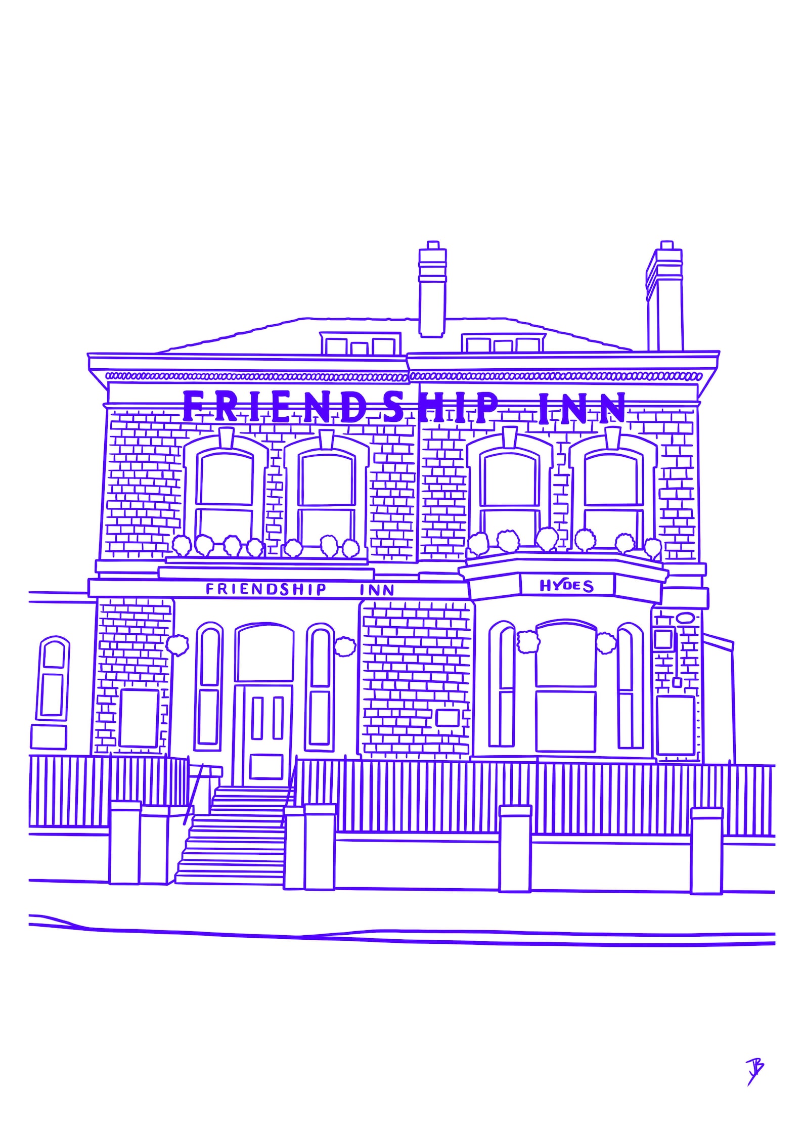FRIENDSHIP INN FALLOWFIELD A4 Print - Etsy UK