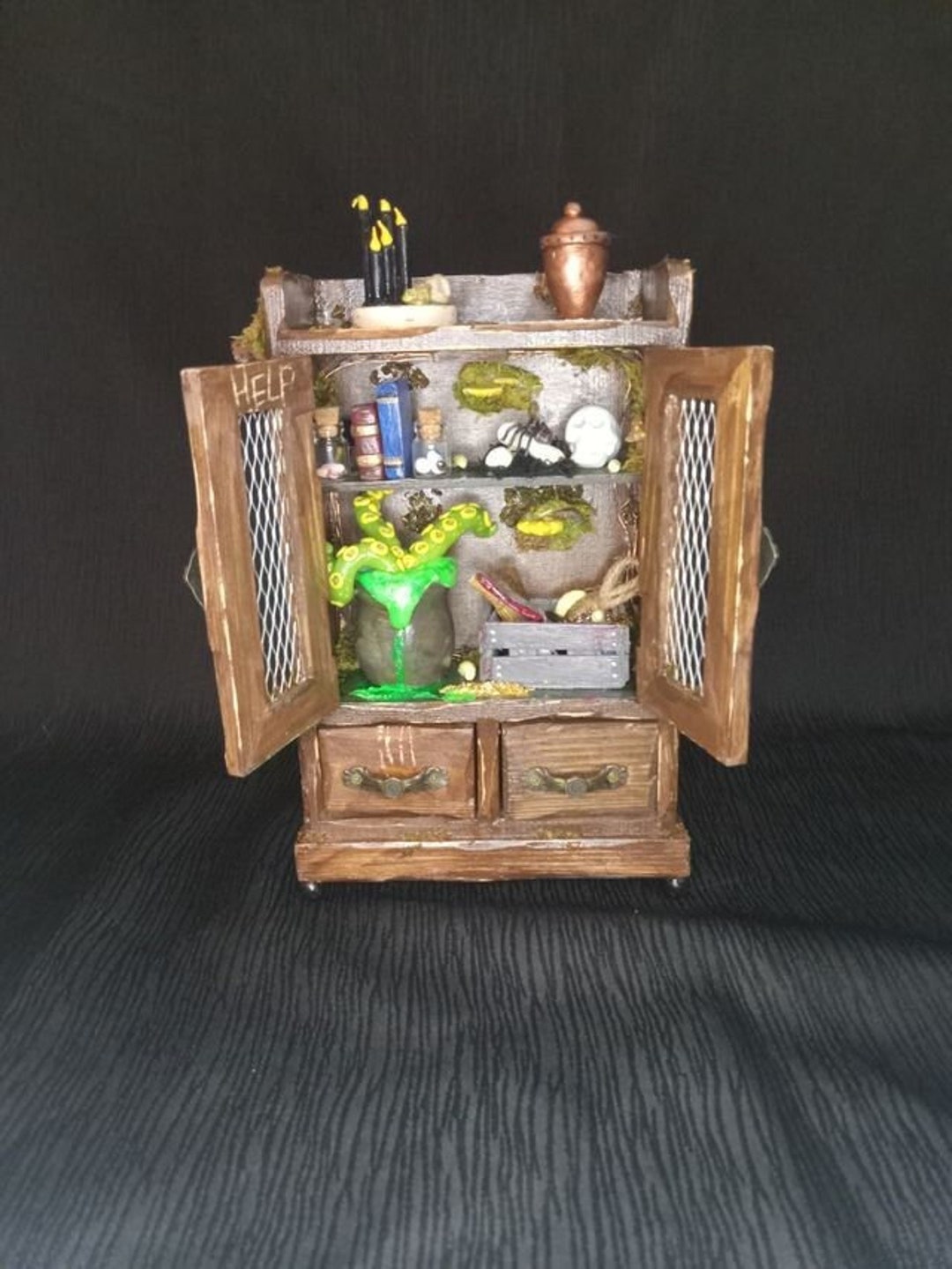 Miniature Horror Cabinet, Gothic Cupboard, Horror Scene, Gothic ...
