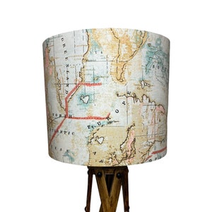 Antique World Map Handmade Lampshade - Etsy