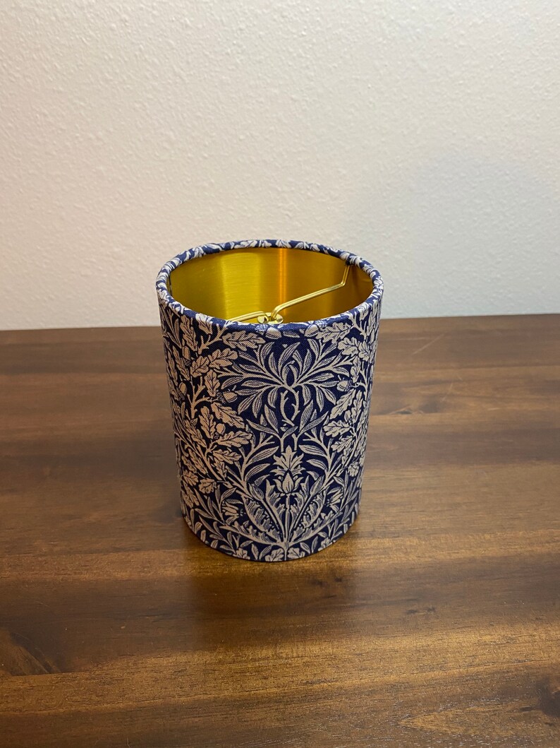 William Morris Pure Acorn Ink Fabric Sconce Chandelier Candelabra ...