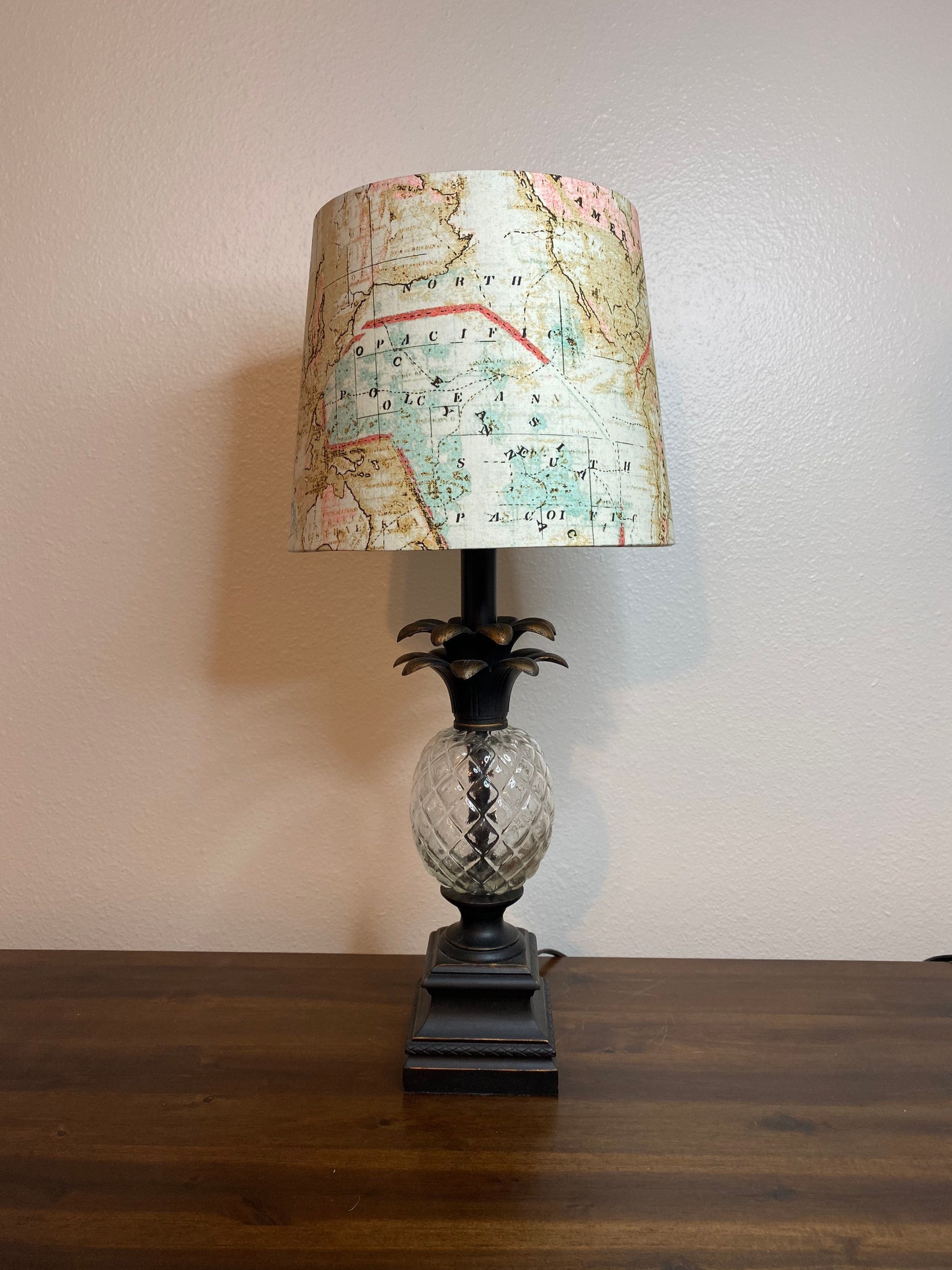 Antique World Map Handmade Lampshade - Etsy