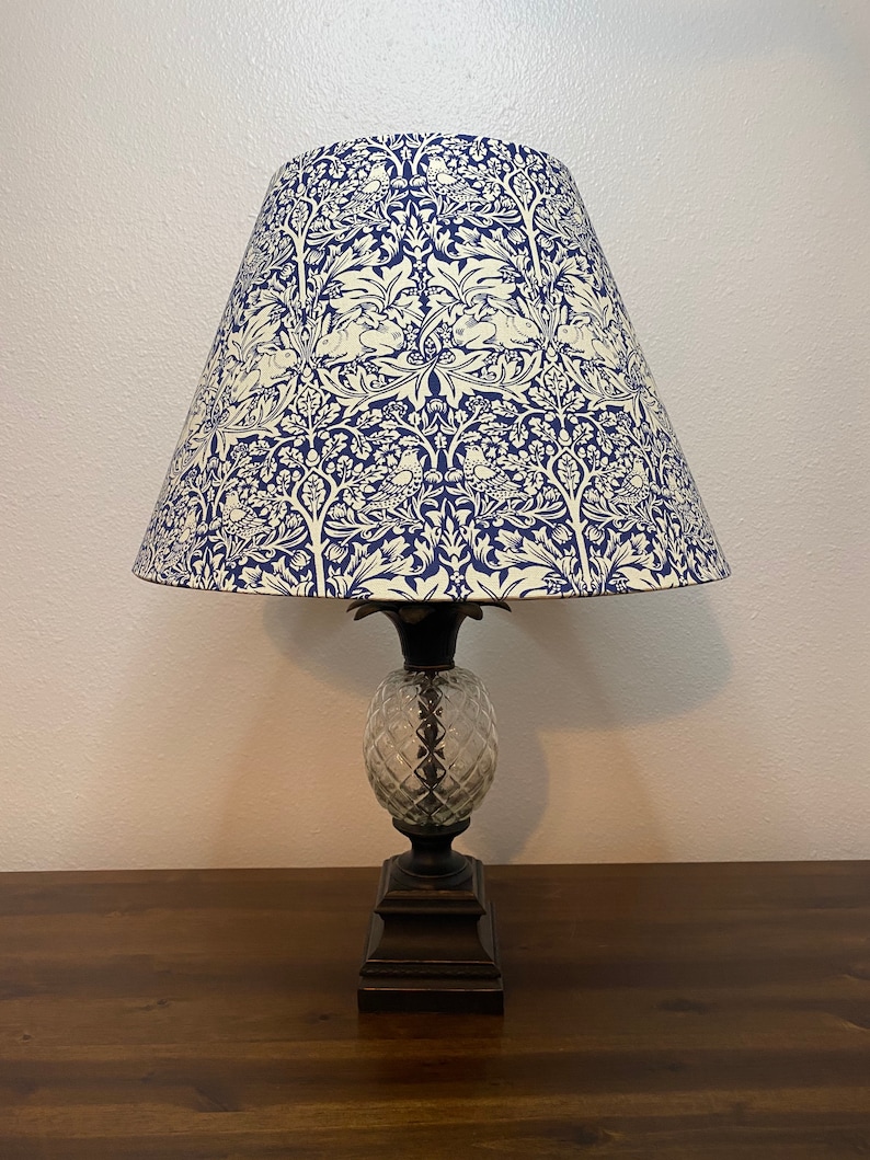 William Morris Brother Brer Rabbit Indigo Navy Handmade Lampshade - Etsy