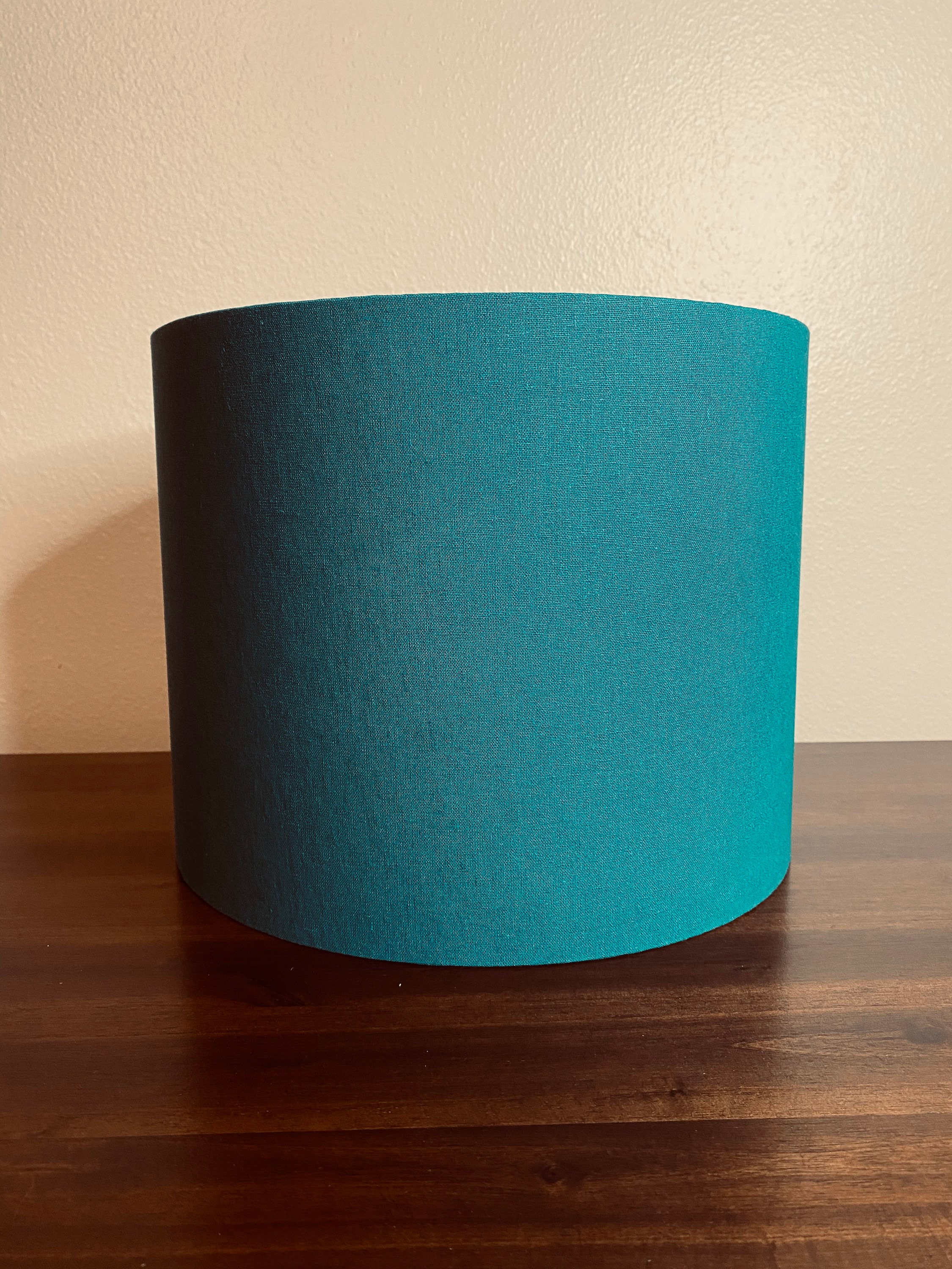 Teal Linen Handmade Lampshade - Etsy