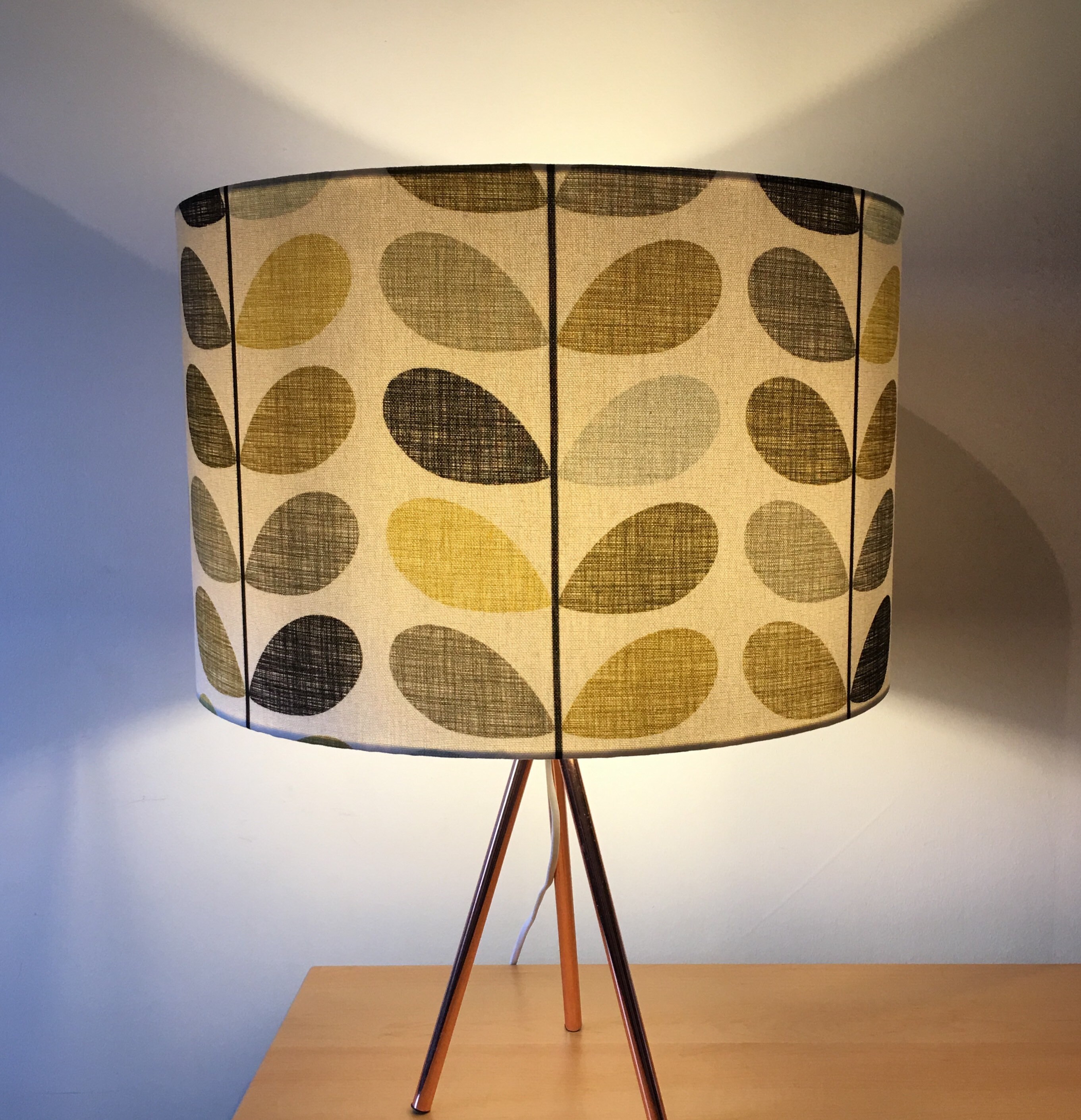 Orla Kiely Scribble Stem Seagrass & Duck Egg Handmade Lampshade - Etsy