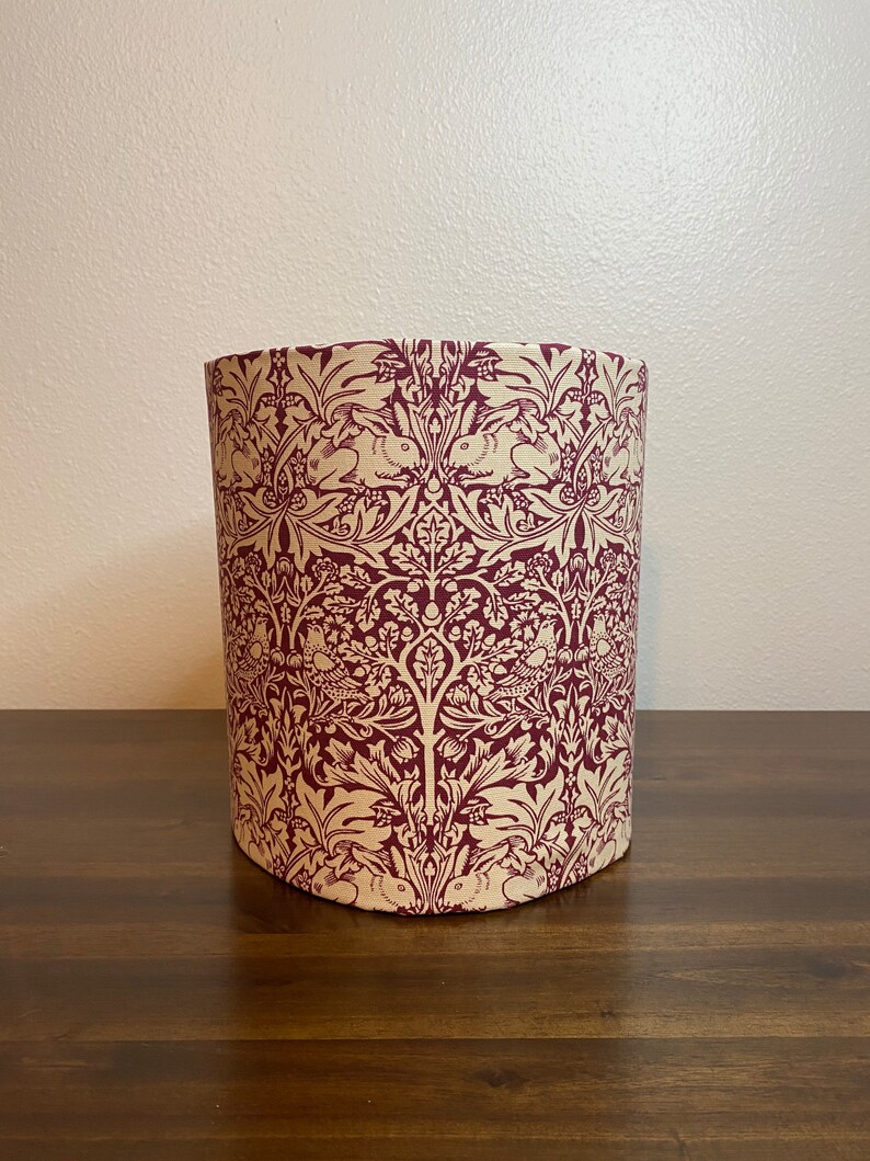 William Morris Brother Brer Rabbit Red Handmade Lampshade | Etsy