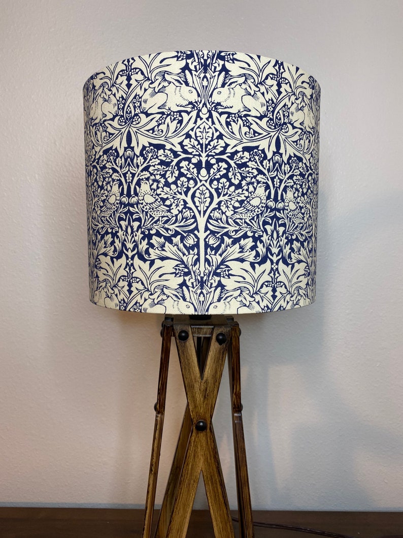 William Morris Brother Brer Rabbit Indigo Navy Handmade Lampshade - Etsy