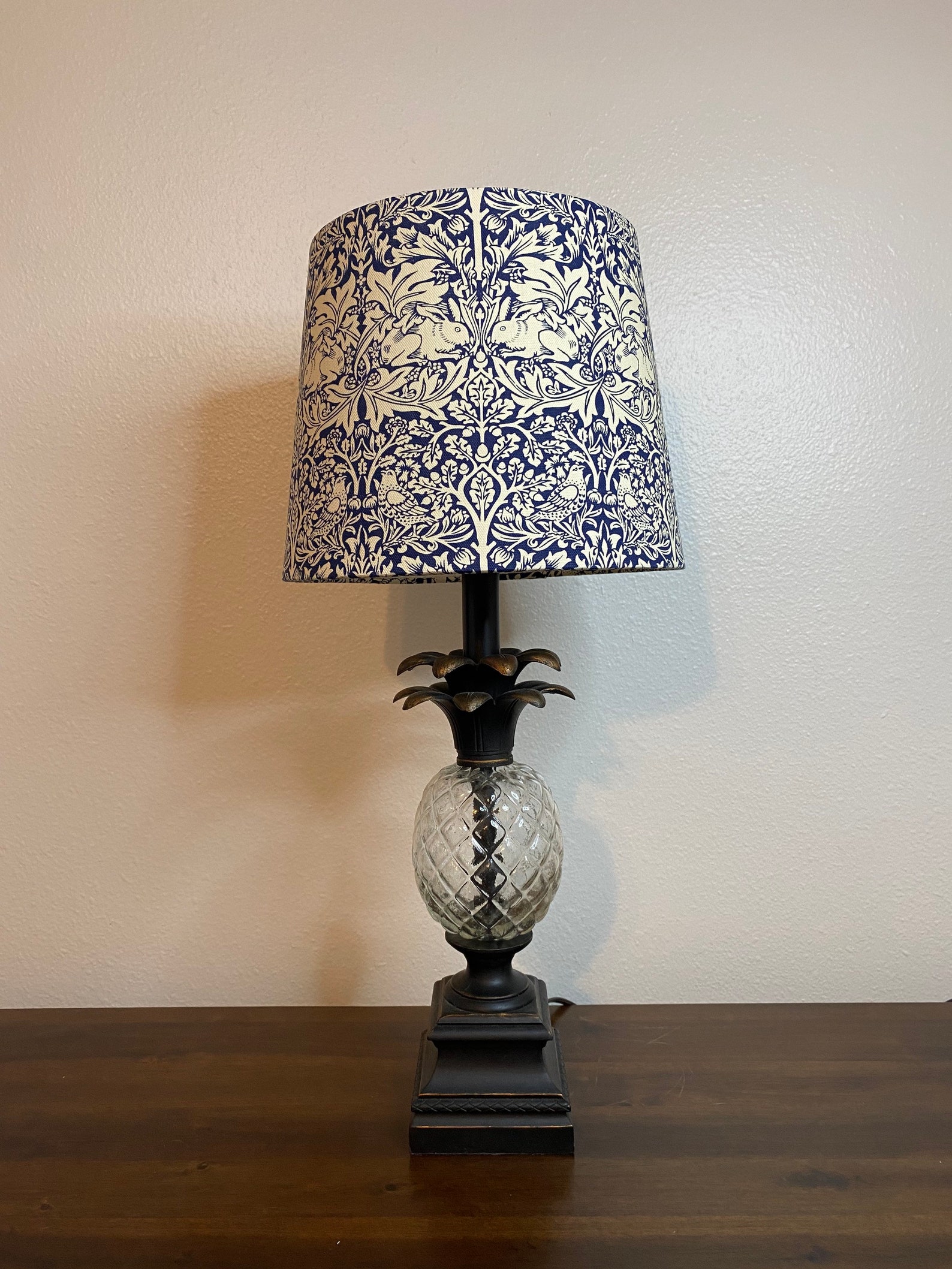 William Morris Brother Brer Rabbit Indigo Navy Handmade Lampshade - Etsy