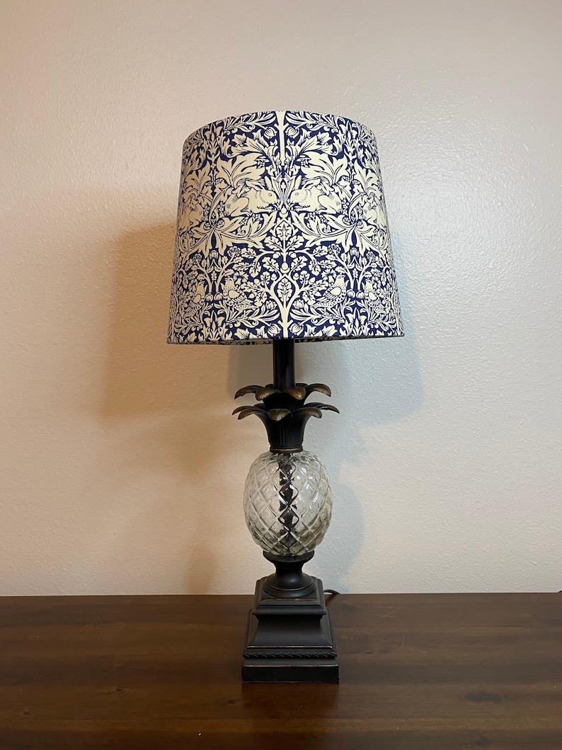 William Morris Brother Brer Rabbit Indigo Navy Handmade Lampshade - Etsy