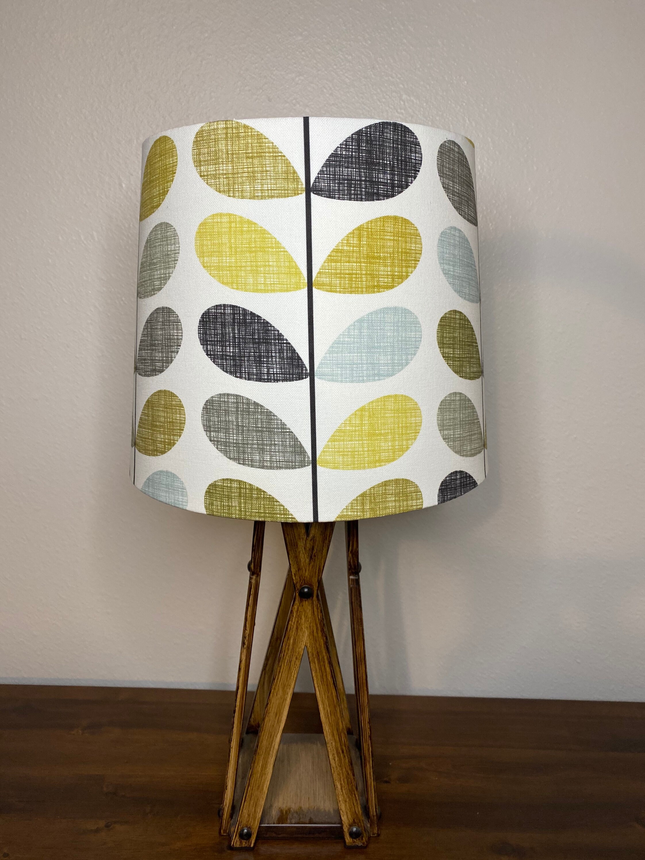 Orla Kiely Scribble Stem Seagrass & Duck Egg Handmade Lampshade - Etsy