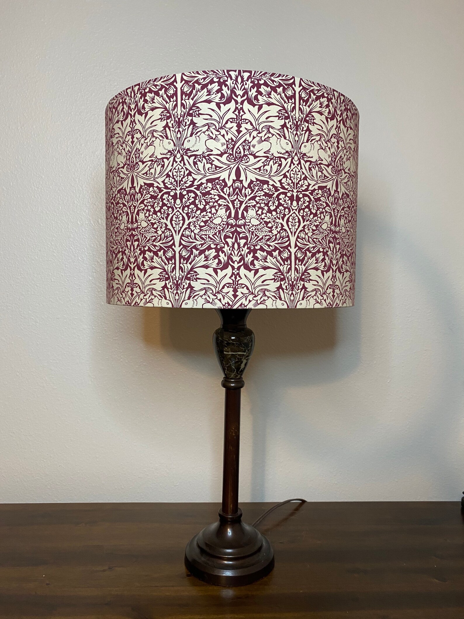 William Morris Brother Brer Rabbit Red Handmade Lampshade | Etsy