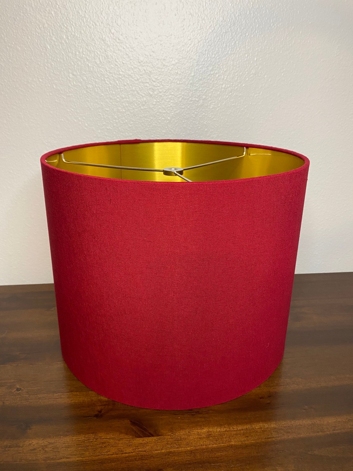 Dark Wine Red Handmade Lampshade Gold Silver Copper Lining Drum Empire ...