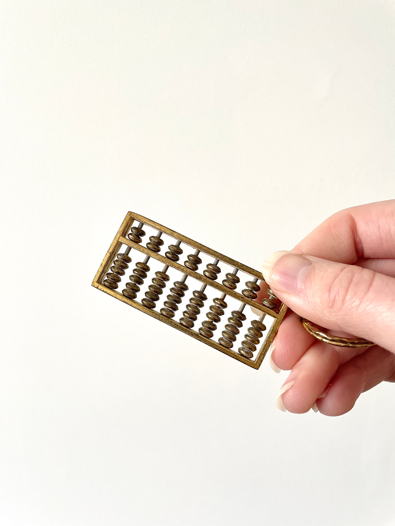 Vintage Solid Brass Abacus, Heavy Working Miniature Abacus Keychain - Etsy