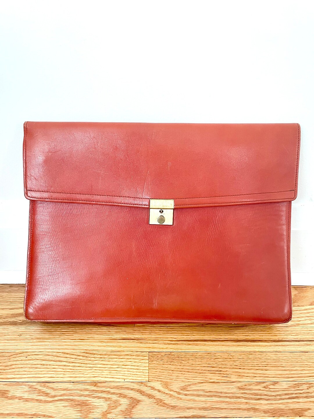 Genuine Leather Buxton Portfolio Briefcase With Key, Vintage Office ...