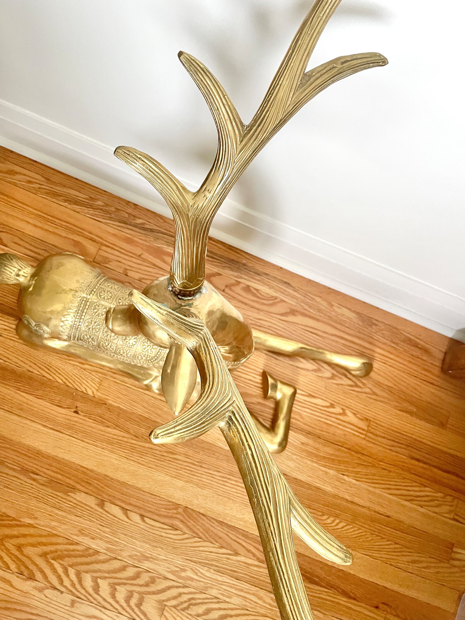 XL Life-sized Brass Deer/buck, Hollywood Regency, 1980s Solid Brass ...