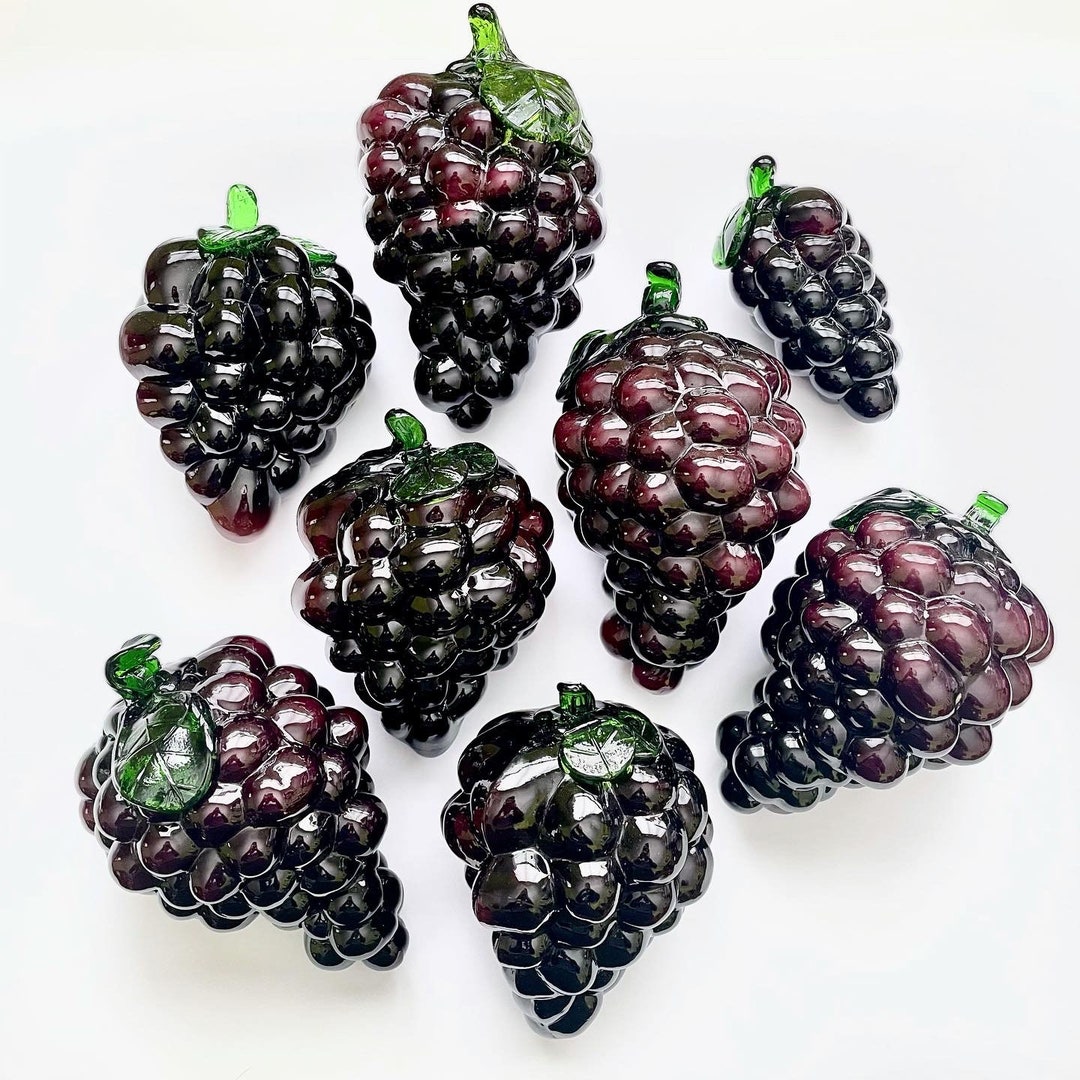Vintage Glass Grapes, Glass Fruit Decor, Gift Ideas - Etsy