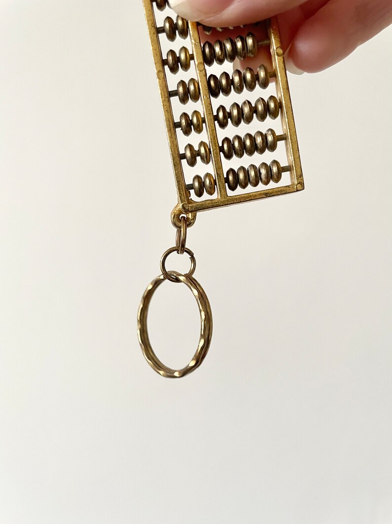 Vintage Solid Brass Abacus, Heavy Working Miniature Abacus Keychain - Etsy
