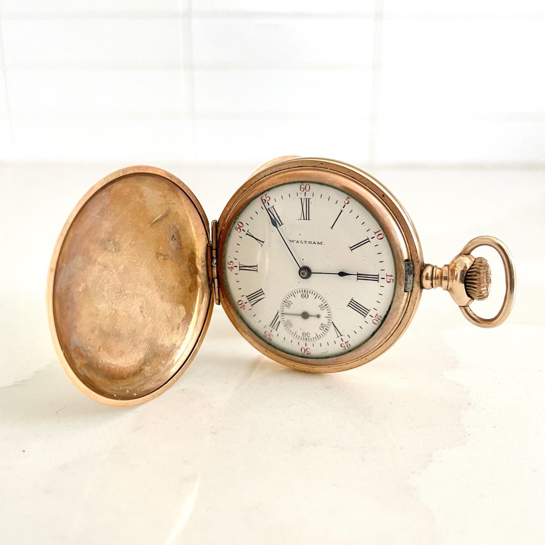 Victorian American Waltham Watch Co. Pocket Watch, Antique 15 Jewels Pocket Watch by P.S ...