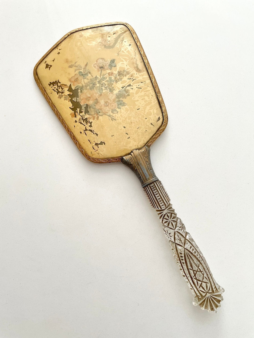 Antique Gold-tone Hand Mirror, Vintage Vanity Decor, Gifts for Her - Etsy