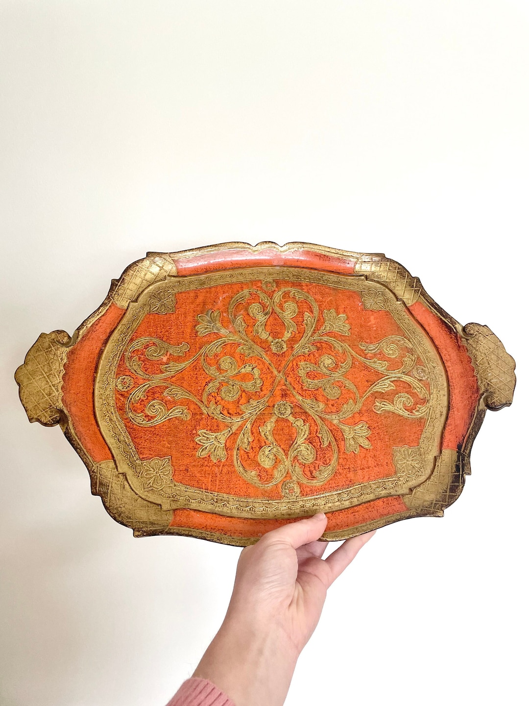 Vintage Italian Florentine Tray, Genuine Made in Italy - Etsy