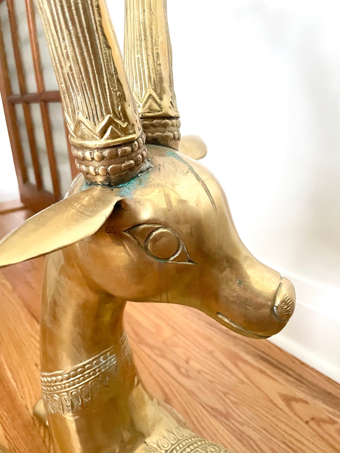 XL Life-sized Brass Deer/buck, Hollywood Regency, 1980s Solid Brass ...