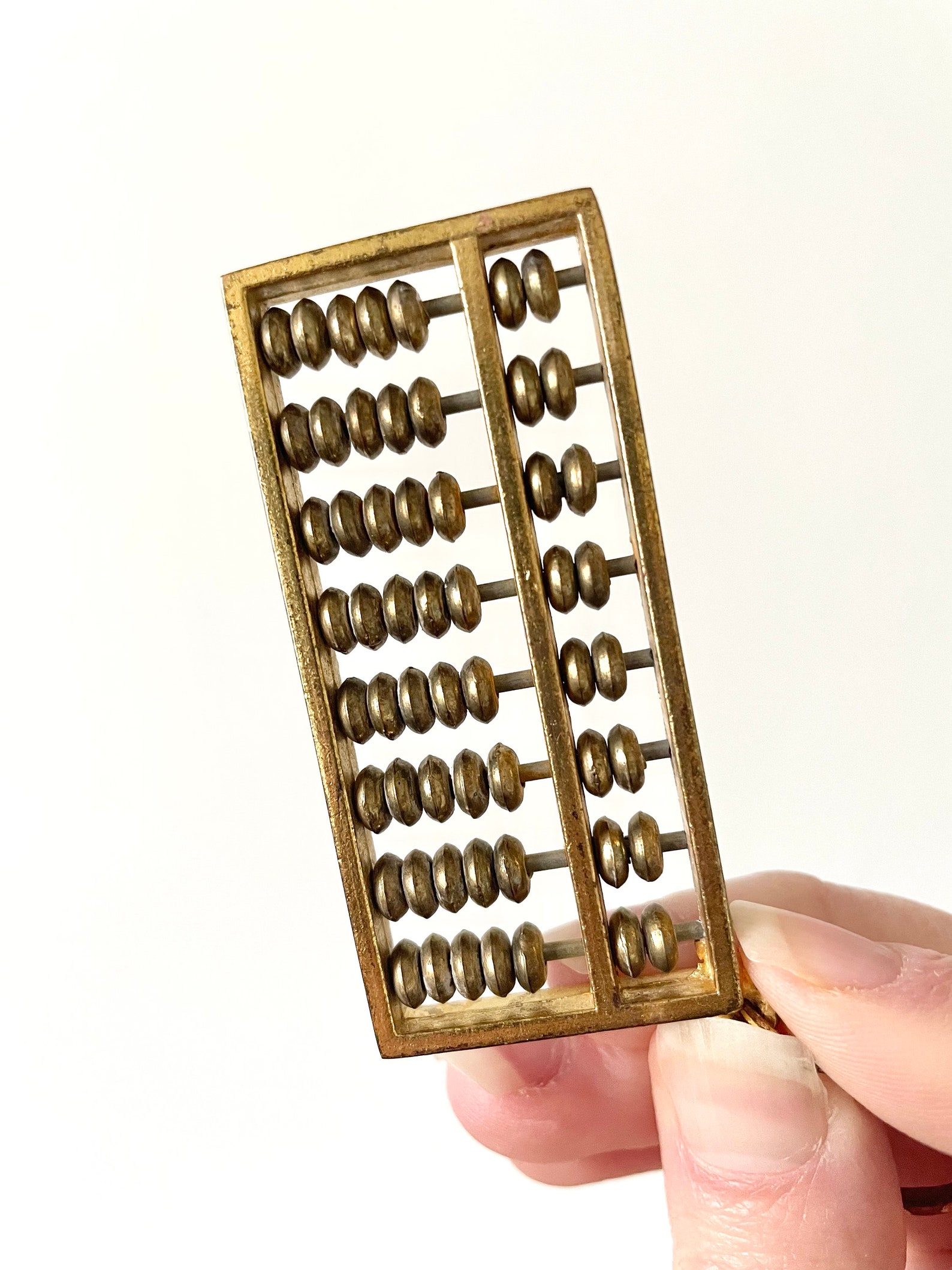 Vintage Solid Brass Abacus, Heavy Working Miniature Abacus Keychain - Etsy