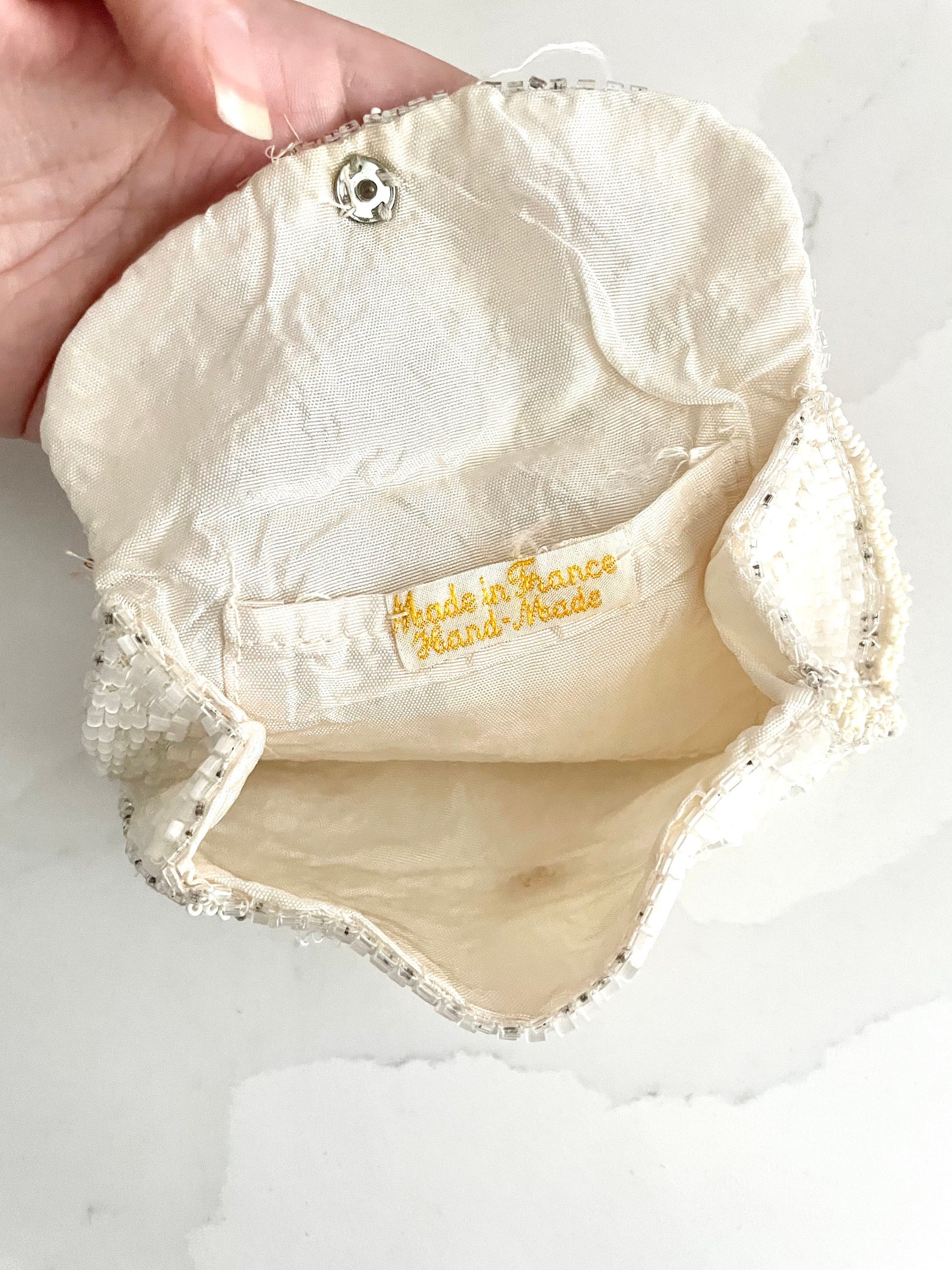 Vintage French Micro-beaded Coin Purse, Handmade in France - Etsy