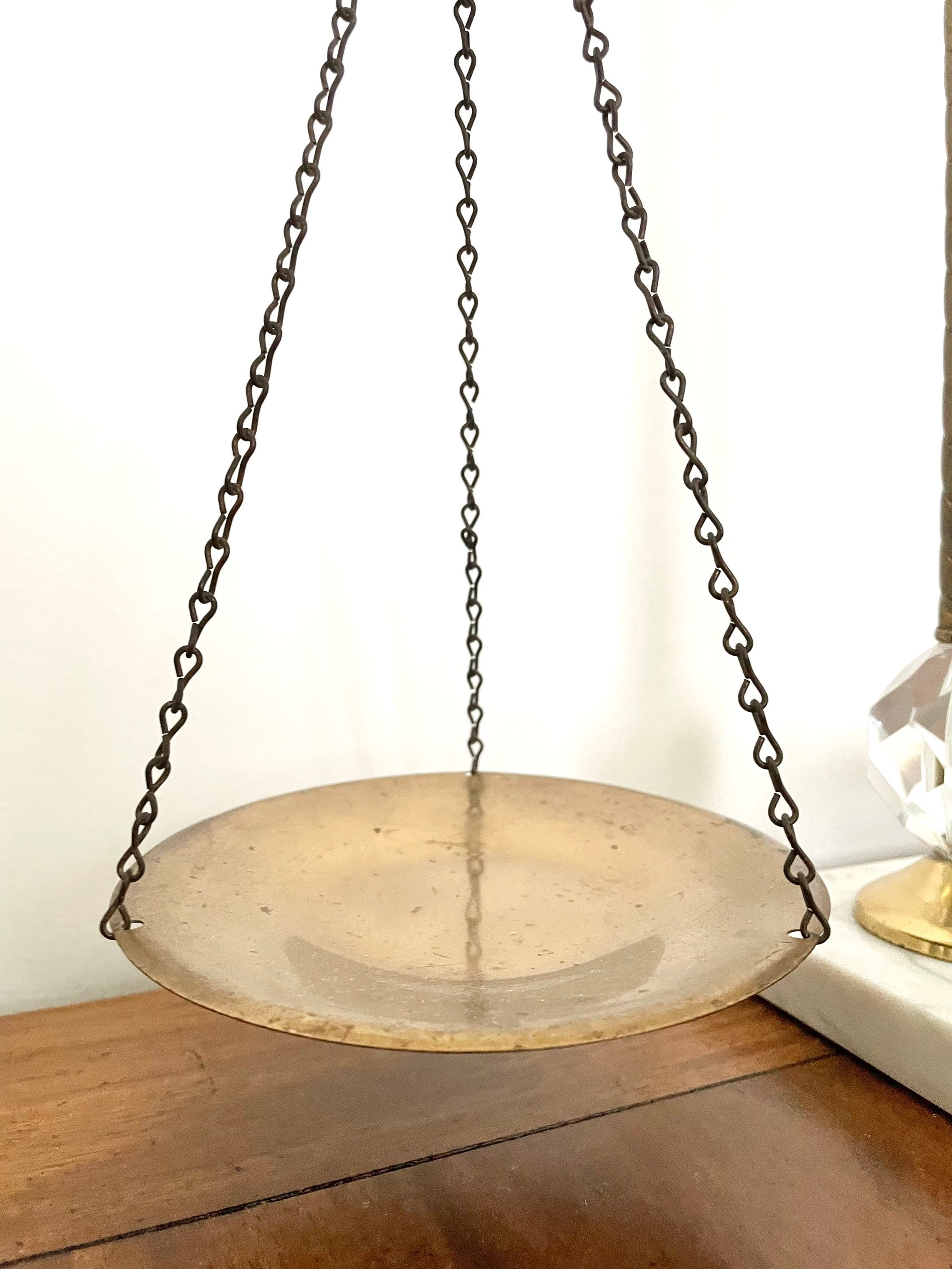 Brass Balancing Scale With Marble Base Hollywood Regency - Etsy
